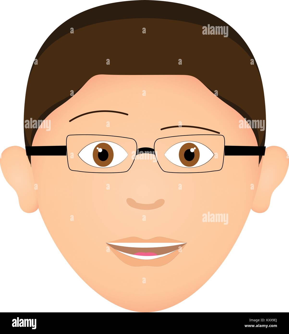 Happy man avatar Stock Vector Image & Art - Alamy