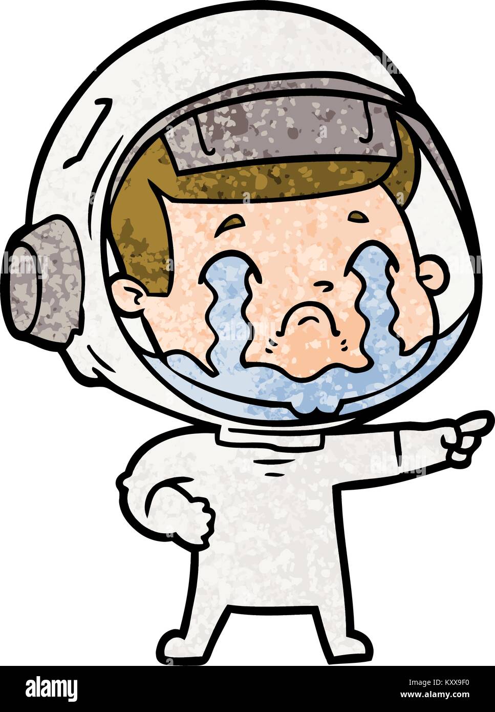 cartoon crying astronaut Stock Vector Image & Art - Alamy