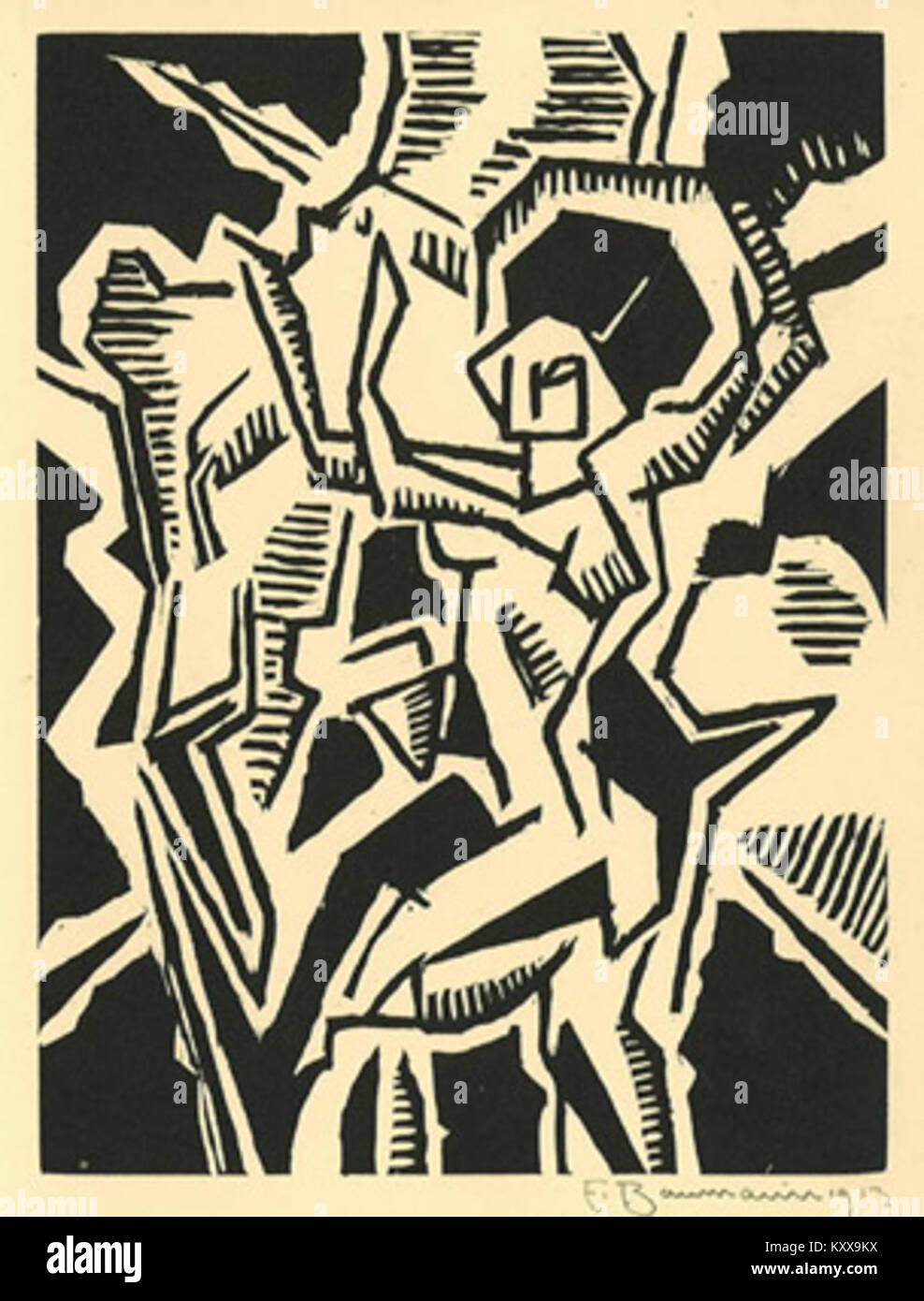 Fritz Baumann's 1913 work 'Tänze' is a depiction of dance in early 20th ...
