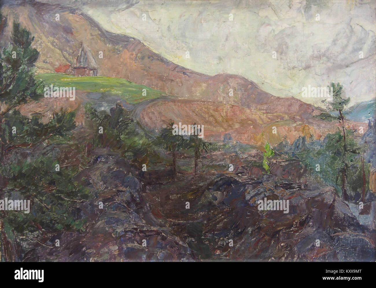 Somber landscape depicts hi-res stock photography and images - Alamy