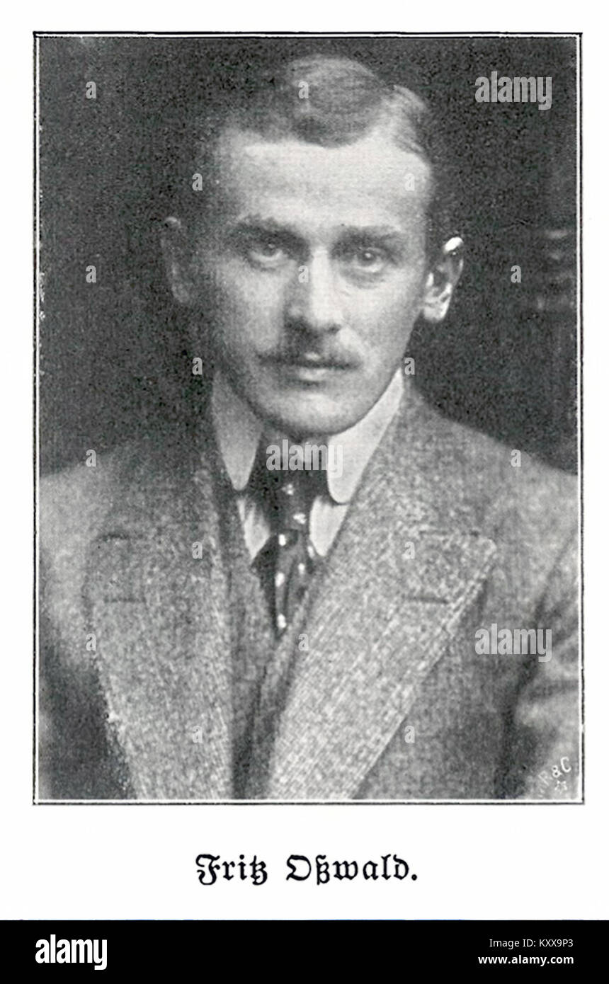 A portrait of Fritz Osswald, created in 1913. The artwork captures his ...