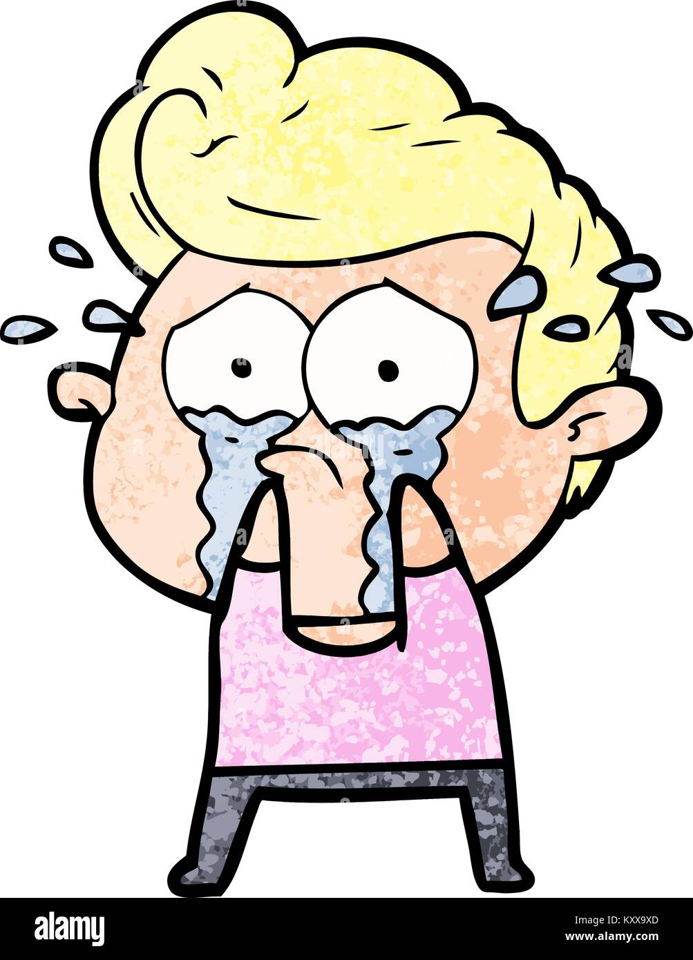 cartoon crying man Stock Vector Image & Art - Alamy