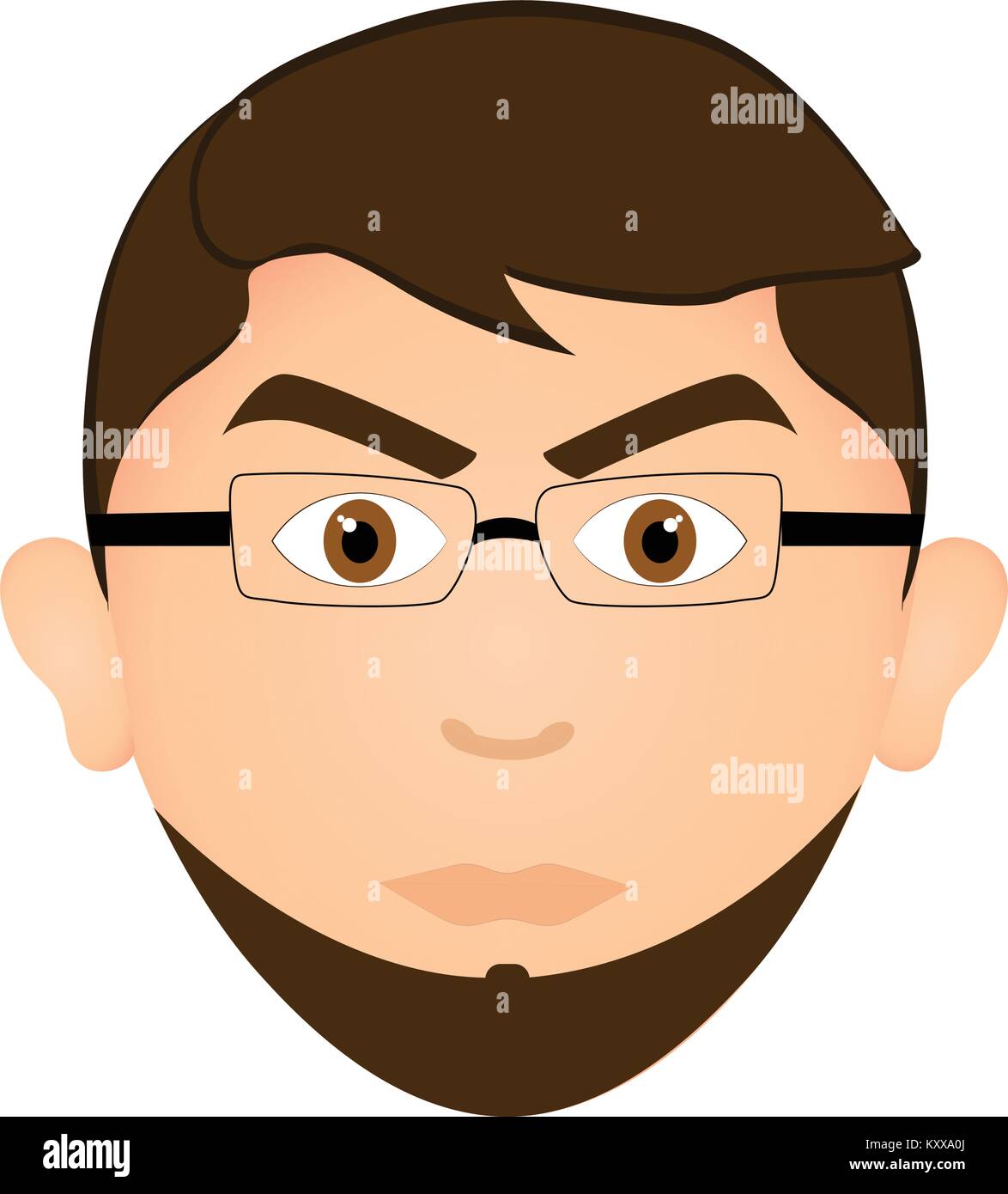 Angry man avatar Stock Vector Image & Art - Alamy