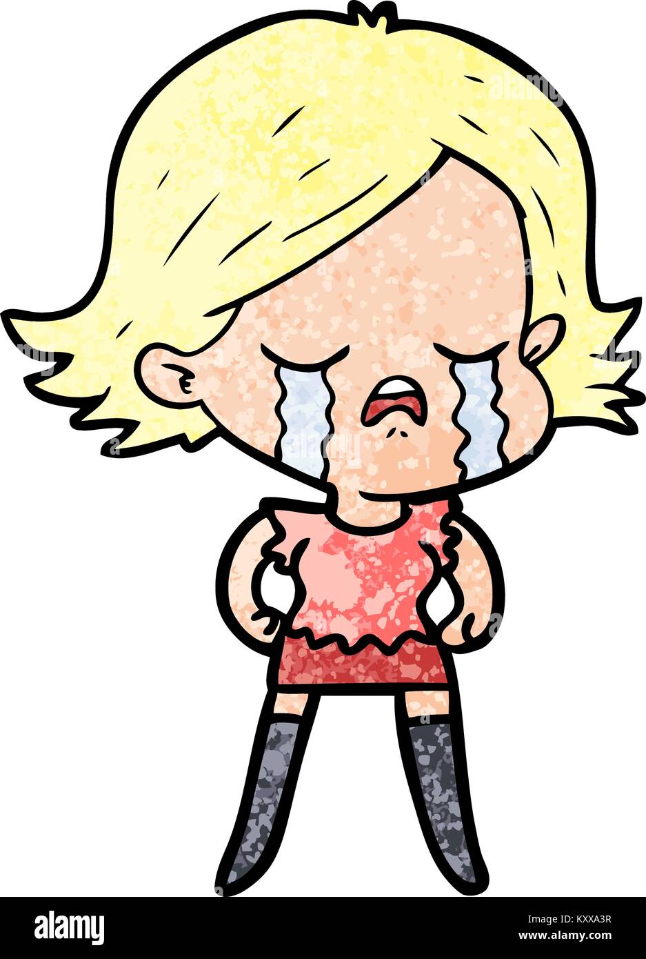 cartoon girl crying Stock Vector Image & Art - Alamy