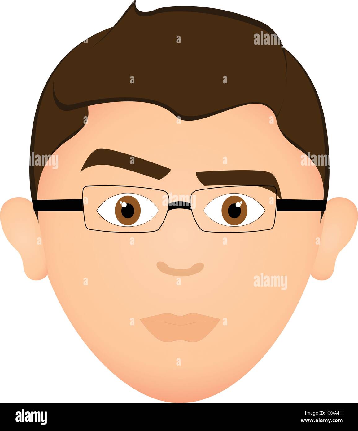 Businessman serious face portrait Stock Vector Images - Alamy