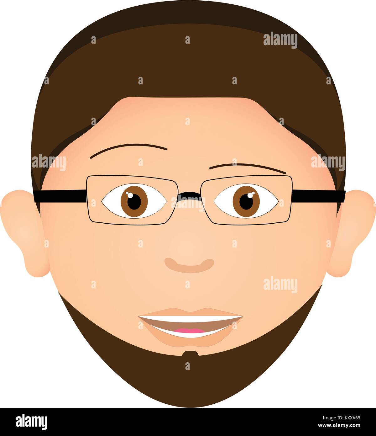 Happy man avatar Stock Vector Image & Art - Alamy