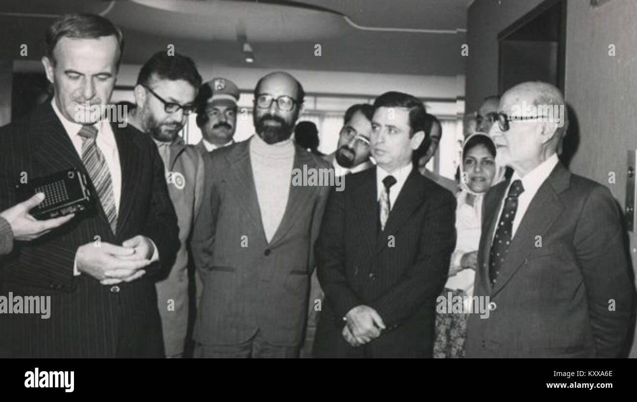 From right Mehdi Bazargan, (Second Unknown), Mostafa Chamran, Ebrahim ...