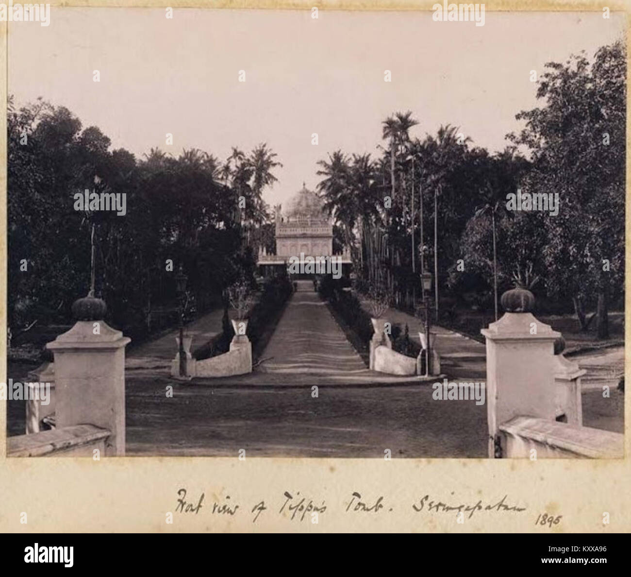An 1895 photograph of Tipu Sultan's tomb in Seringapatam, India ...