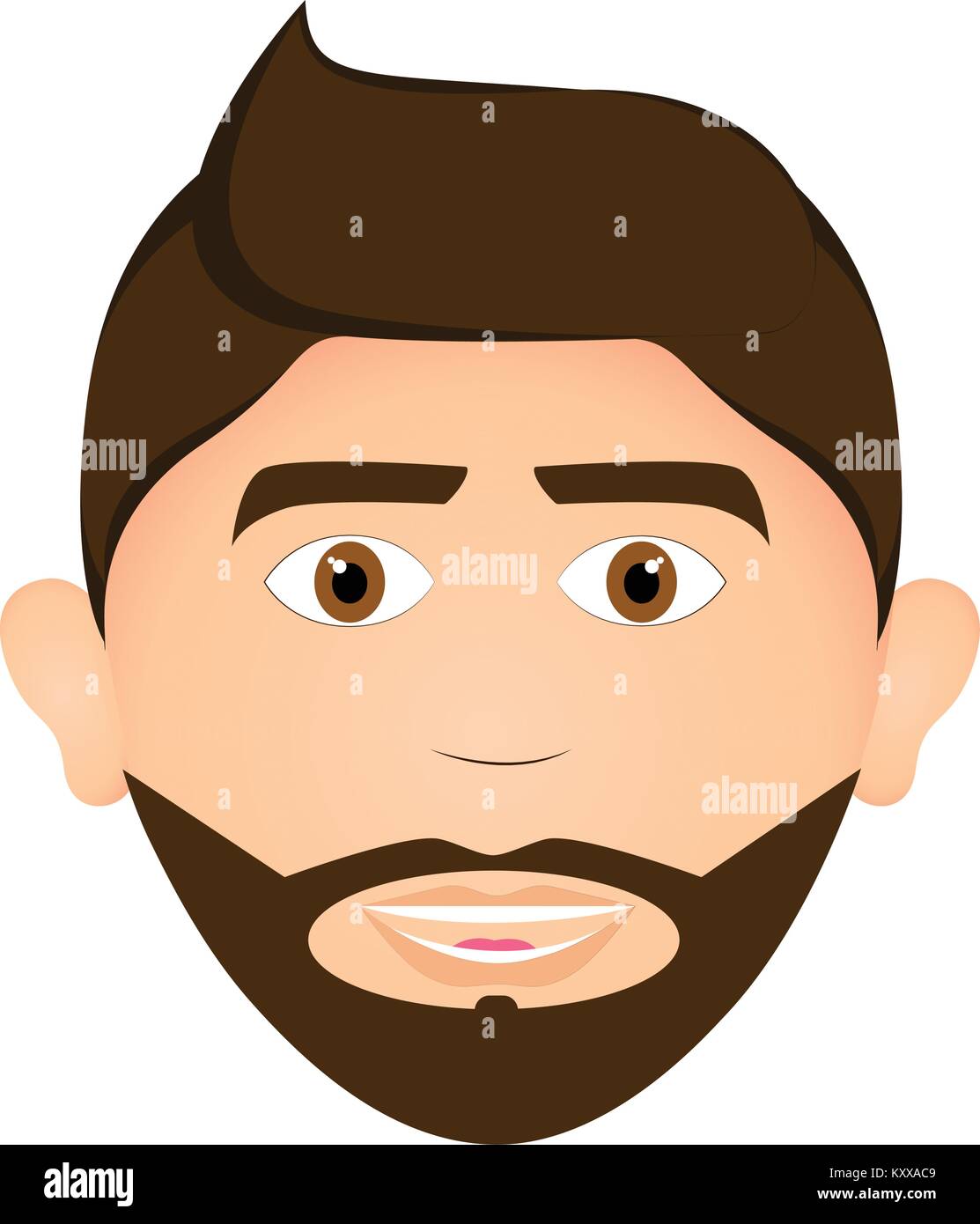 Happy man avatar Stock Vector Image & Art - Alamy