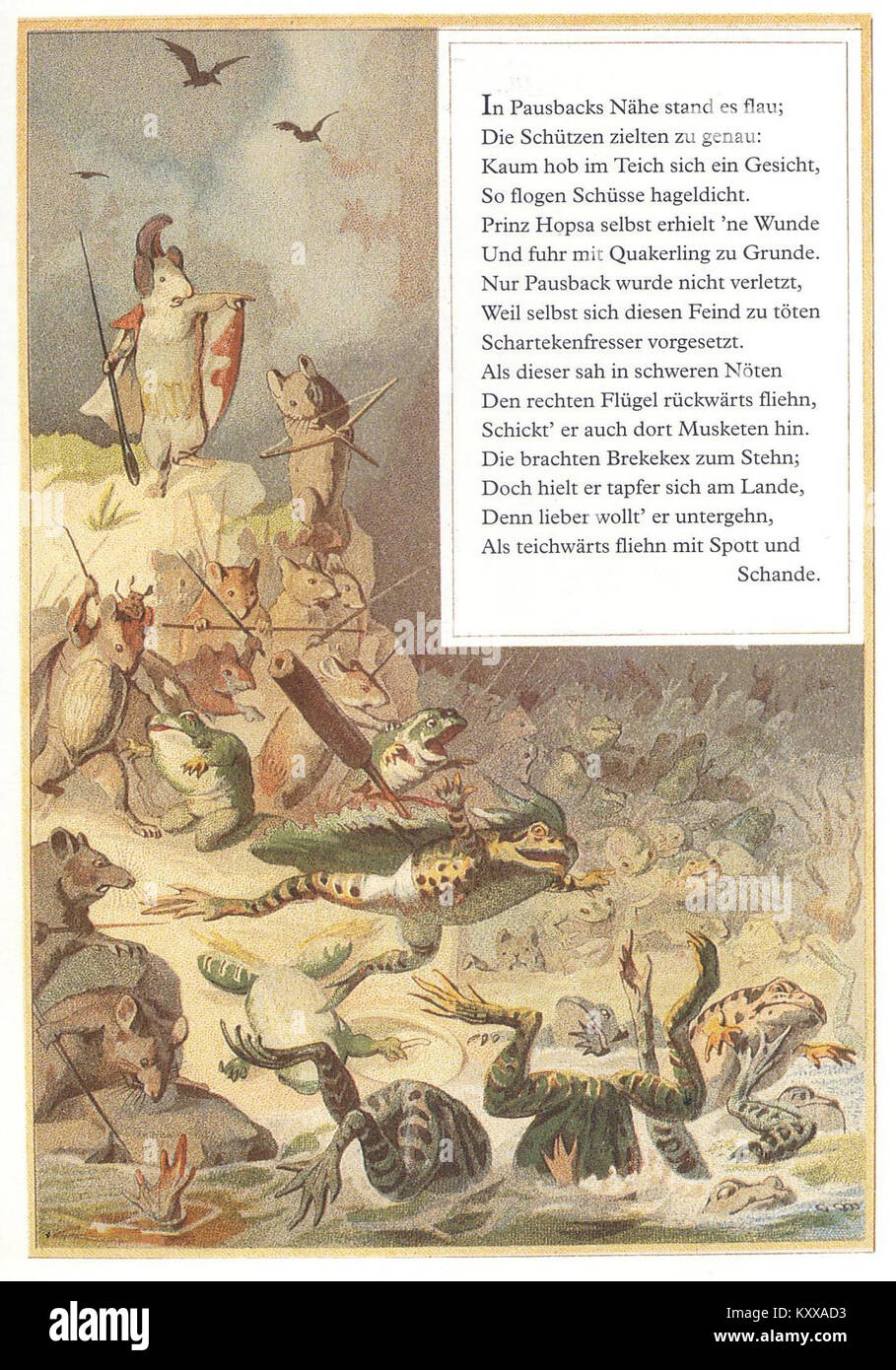 ‘Froschmäusekrieg’ (War of Frogs and Mice), 1878, is a satirical ...