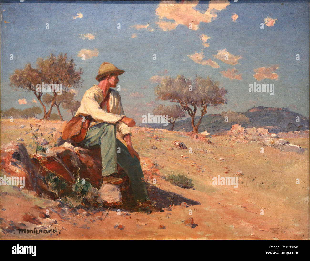 Frédéric Montenard's painting 'Paysans dans la campagne bessoise ...