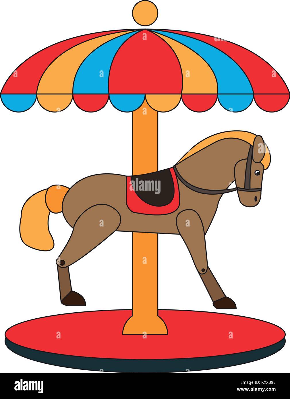 Carousel horse icon Stock Vector Image & Art - Alamy