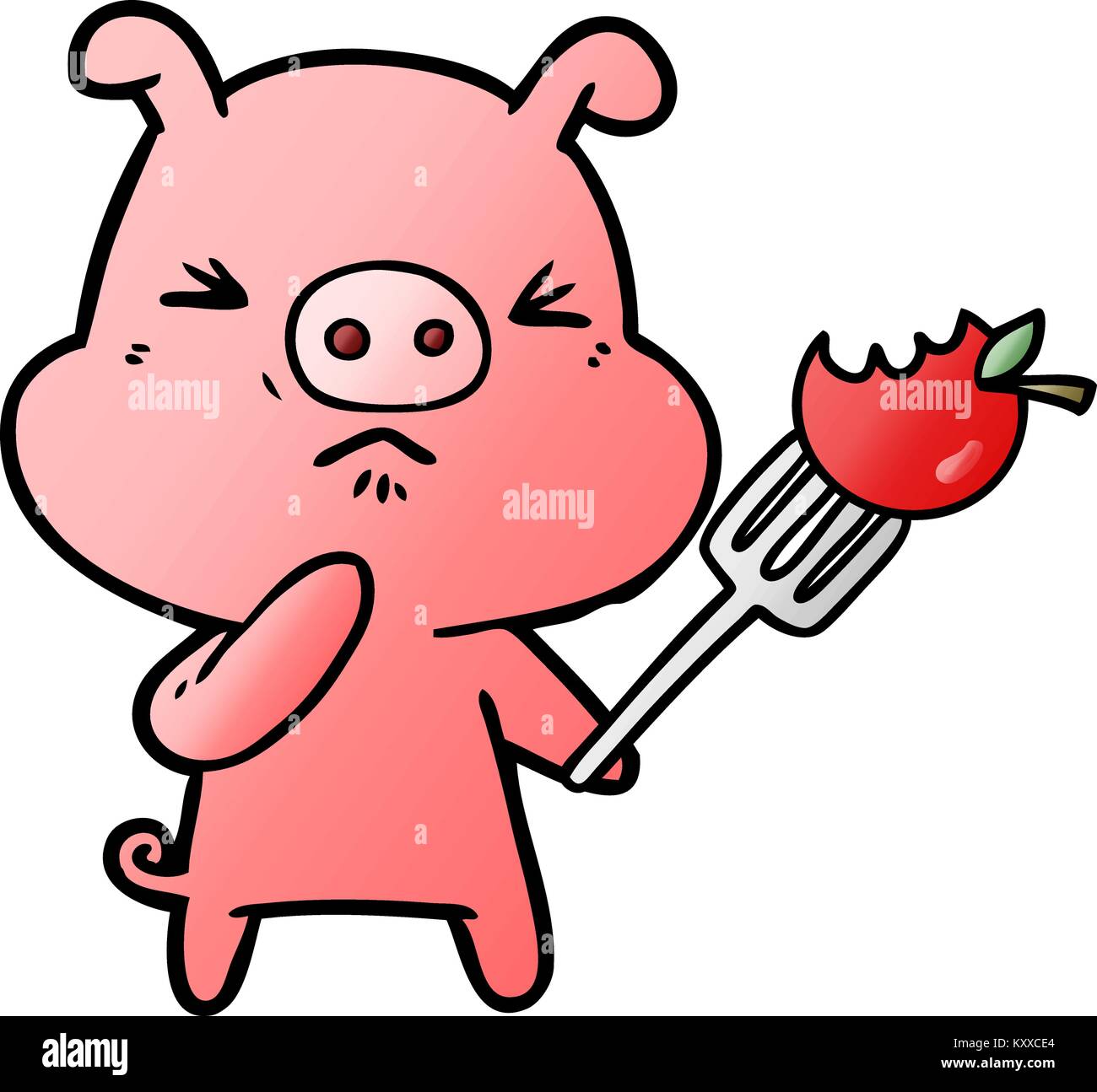 cartoon angry pig Stock Vector Image & Art - Alamy