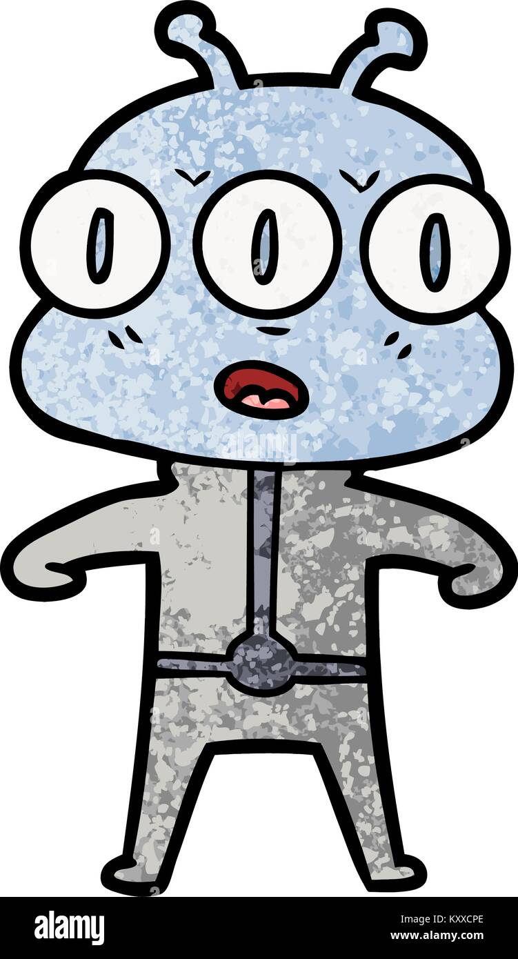 cartoon three eyed alien Stock Vector Image & Art - Alamy