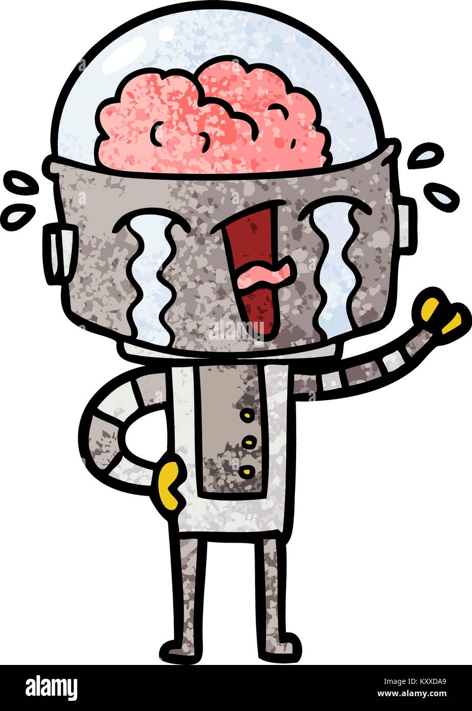 cartoon crying robot Stock Vector Image & Art - Alamy