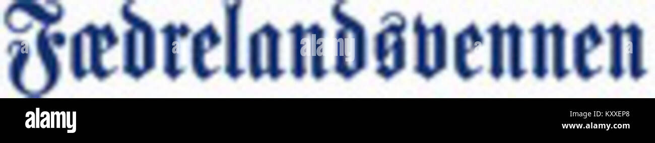 Fædrelandsvennen is a prominent Norwegian newspaper, and its logo is ...