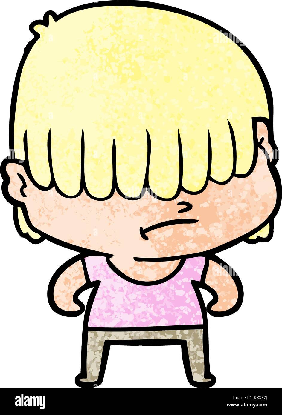 cartoon boy with untidy hair Stock Vector Image & Art - Alamy