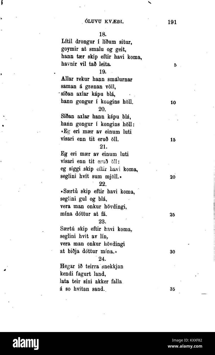 “Færøsk Anthologi 1 191” denotes anthology number 1191 in the Faroese ...