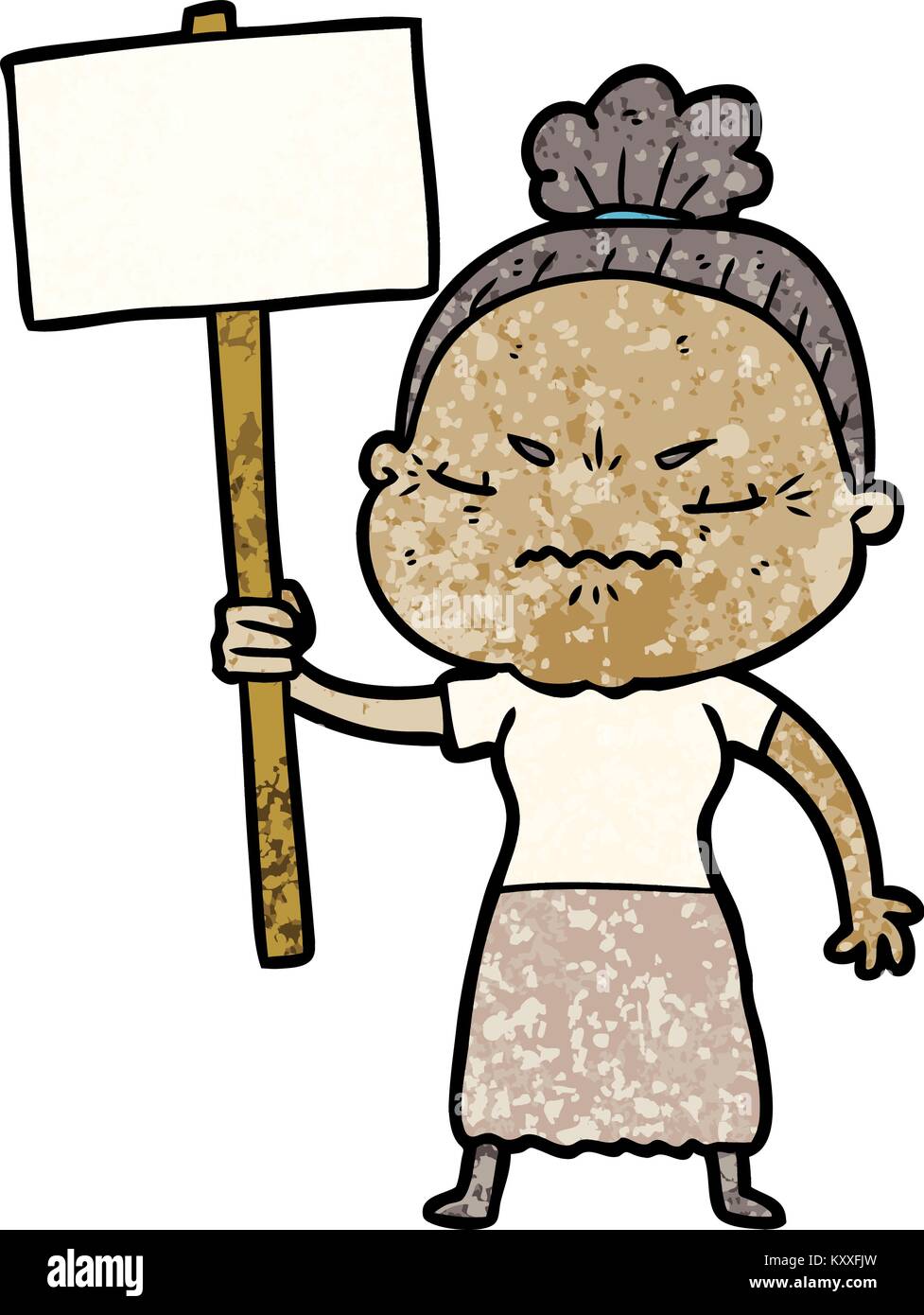 cartoon annoyed old lady Stock Vector Image & Art - Alamy