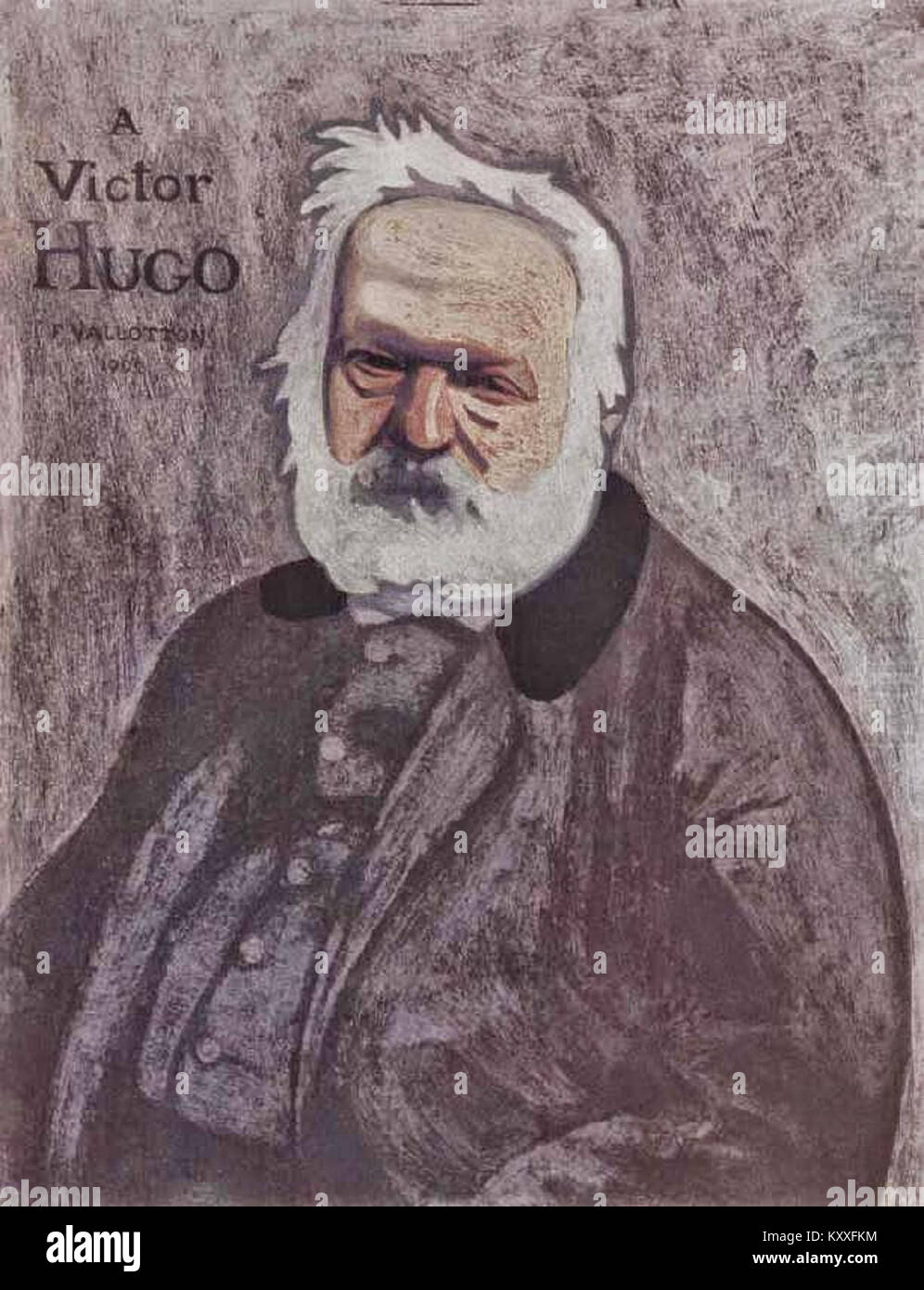“Victor Hugo” is a 1902 portrait by Félix Vallotton depicting the ...