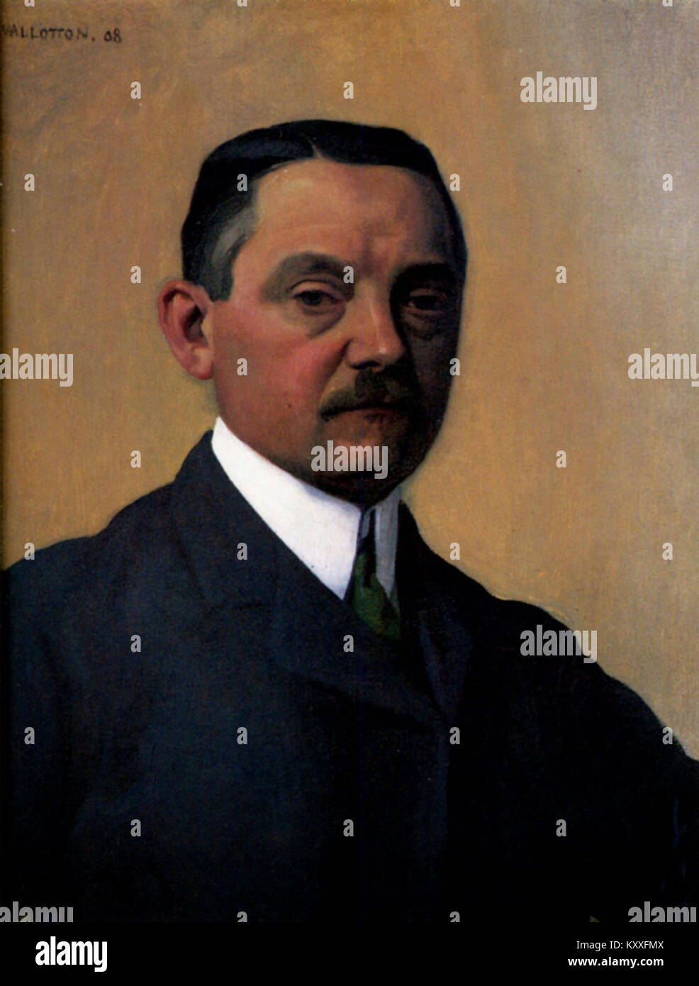 A self-portrait by Swiss-French artist Félix Vallotton, painted in 1908 ...