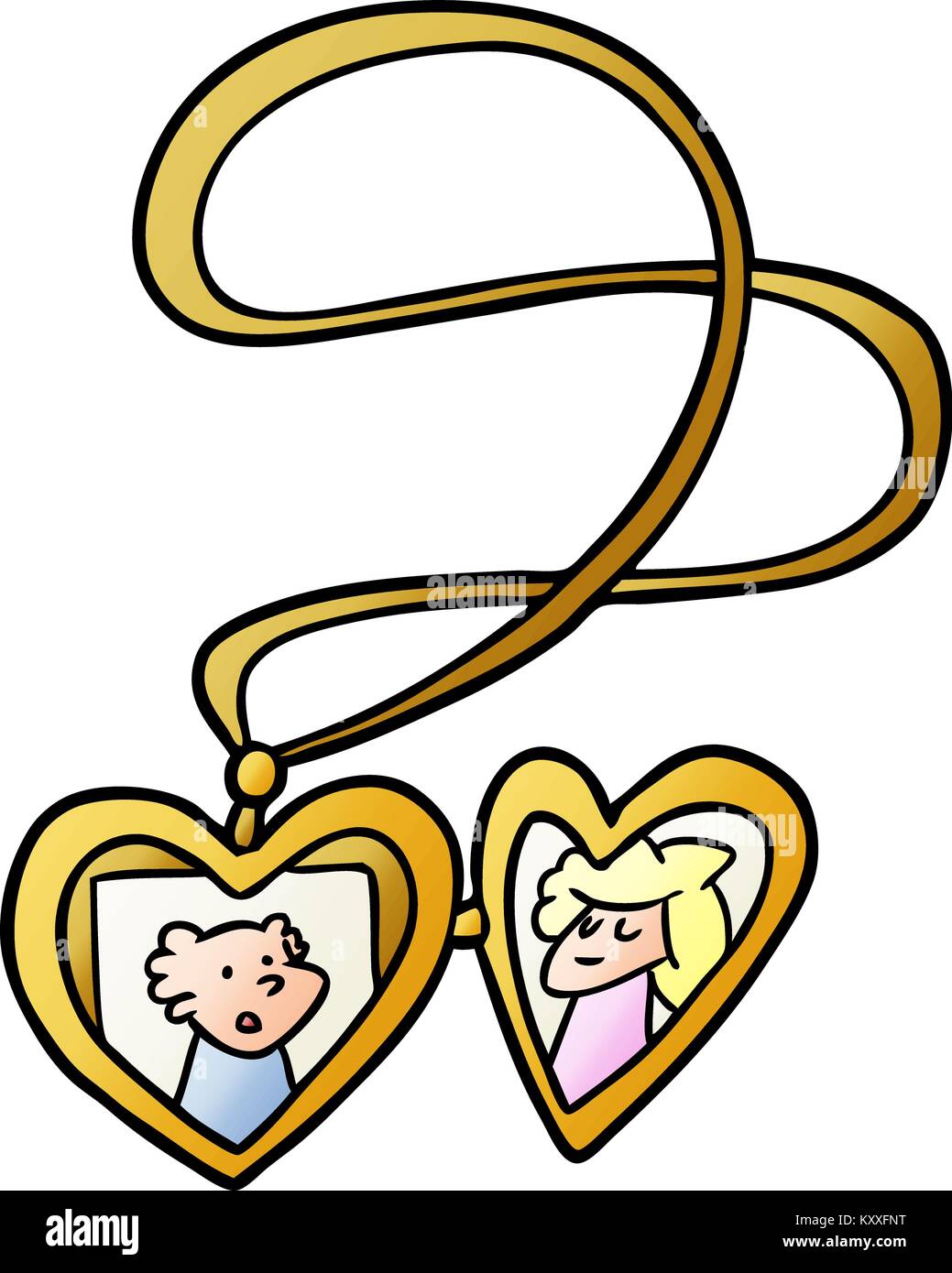 cartoon locket with photographs Stock Vector Image & Art - Alamy