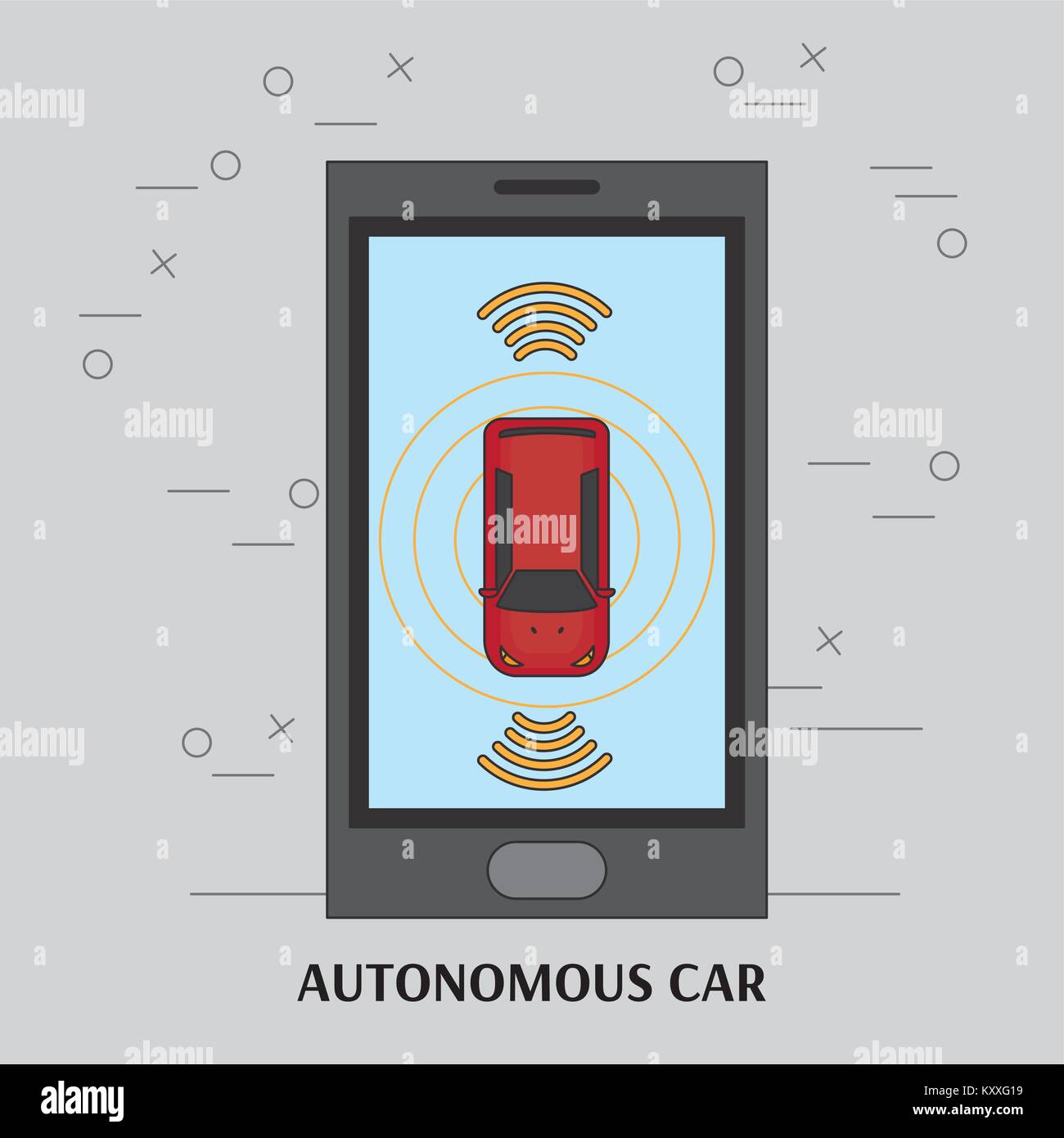 Autonomus car Stock Vector Images - Alamy