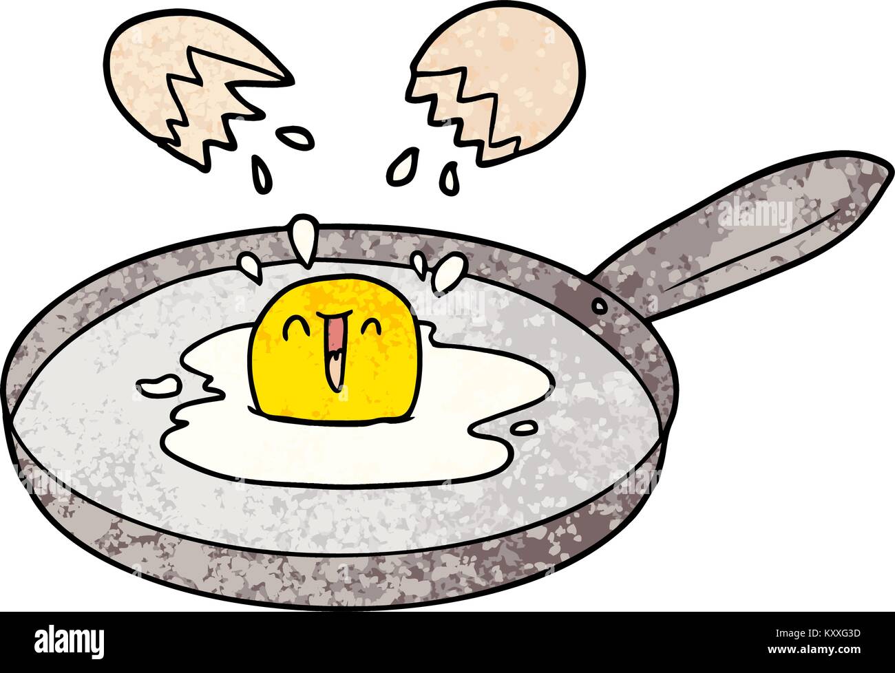 cartoon egg frying Stock Vector Image & Art - Alamy