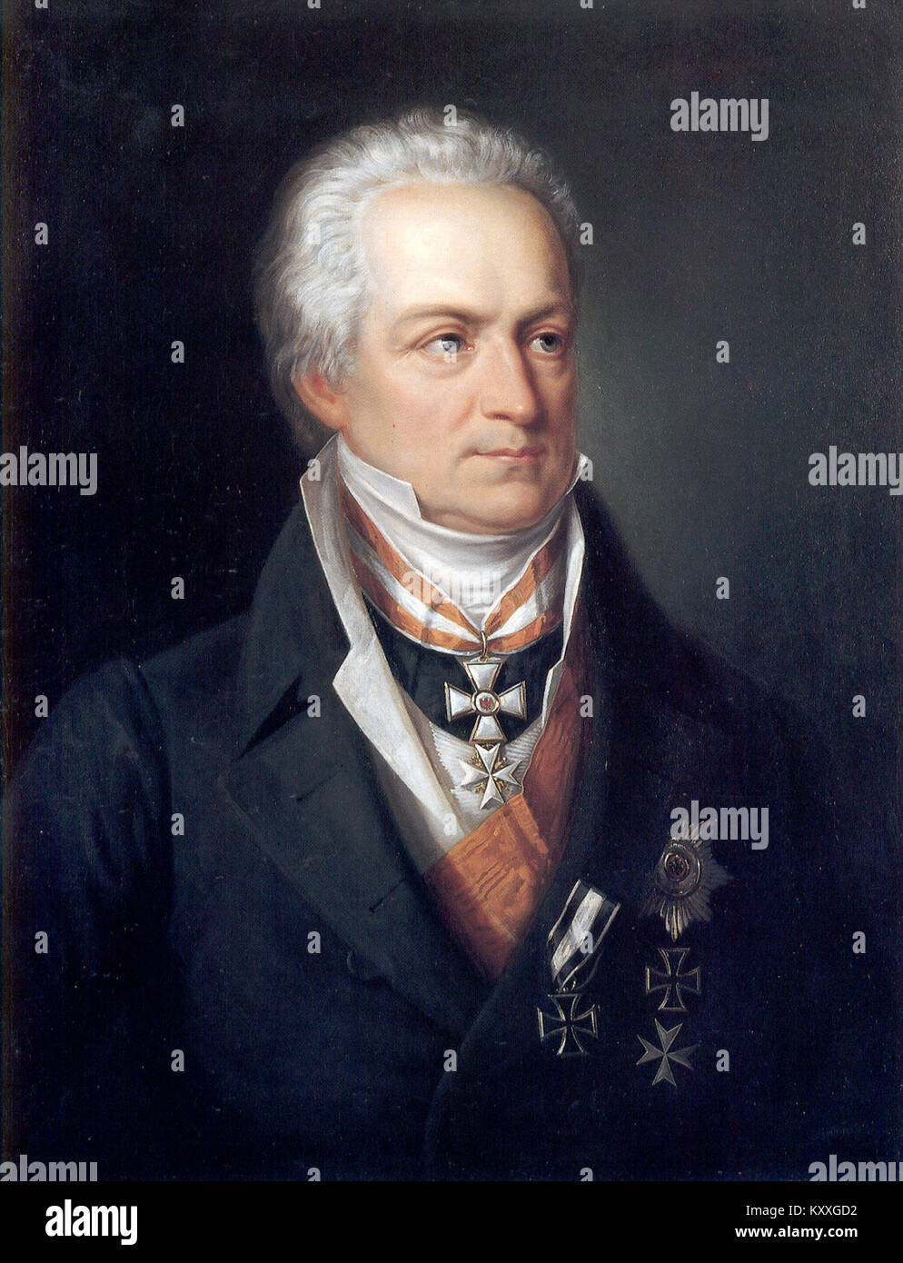 A black-and-white portrait photograph shows Count Karl Alexis Friedrich ...