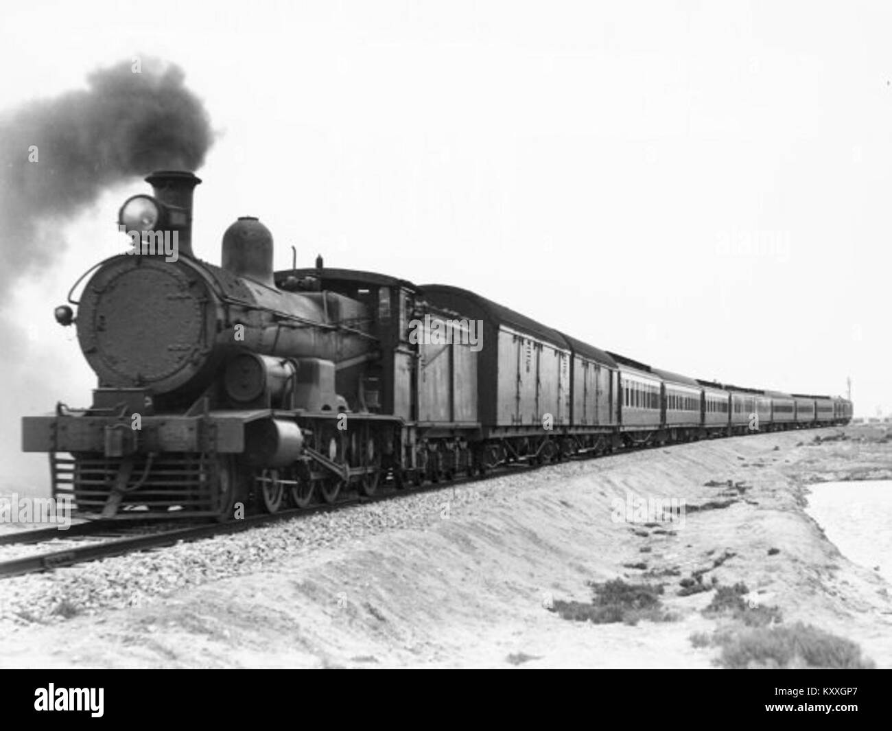 This image captures the GA24 and the Trans-Australian Express near Port ...
