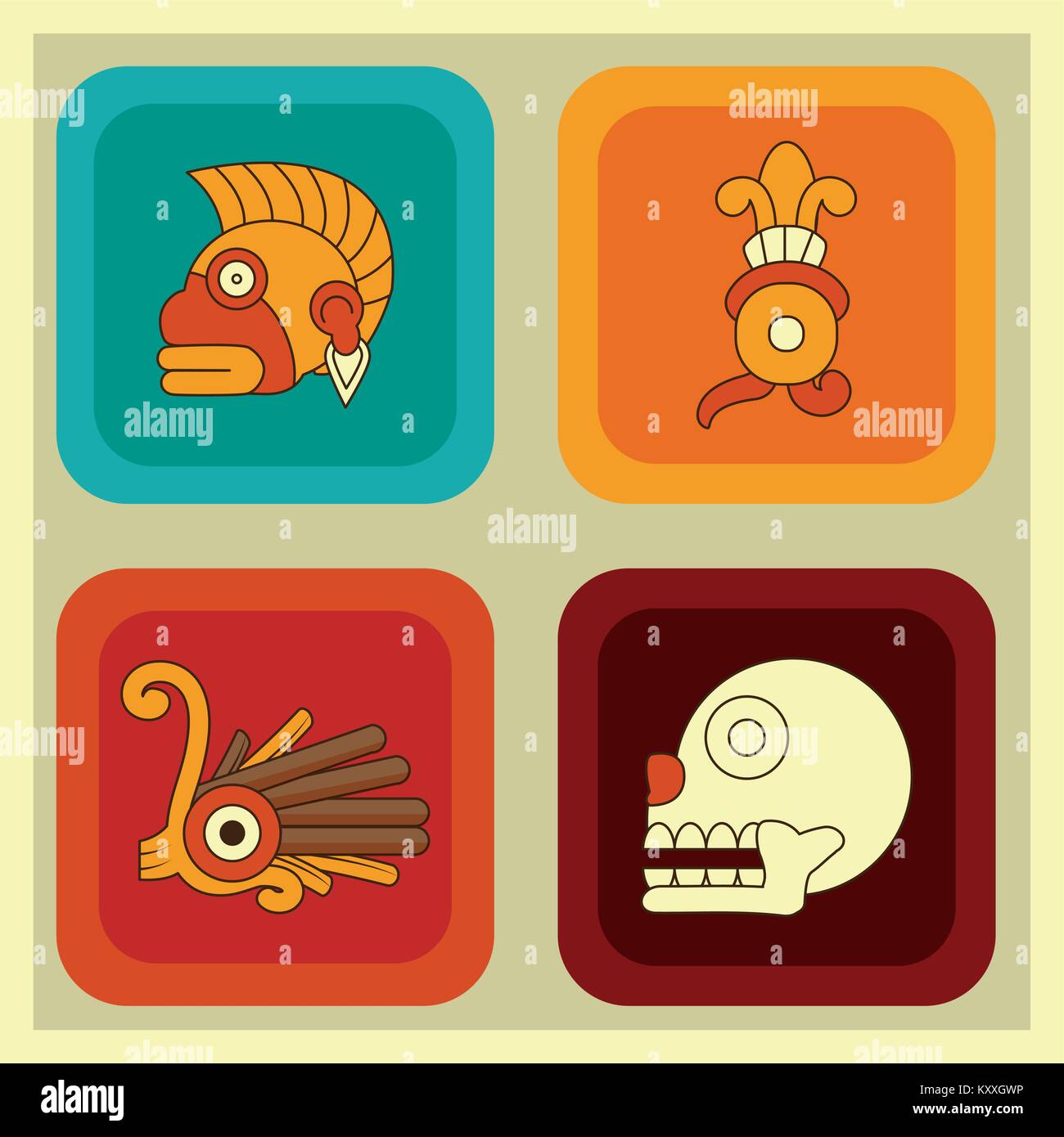 Maya icon set design Stock Vector Image & Art - Alamy