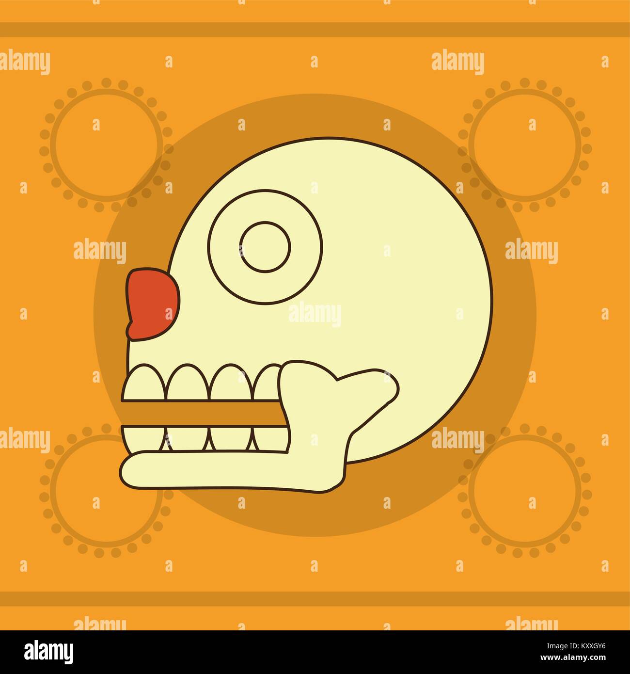 Maya skull design Stock Vector Image & Art - Alamy
