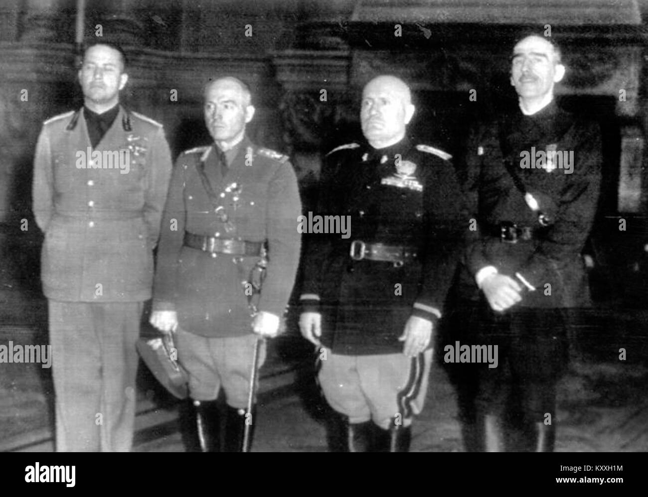 This image likely depicts prominent figures from World War II. Galeazzo ...