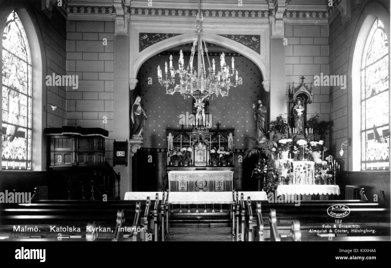 The interior of the Old Catholic Church in Malmö, Sweden, highlighting ...