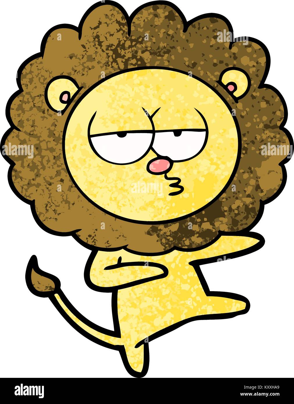 cartoon bored lion dancing Stock Vector Image & Art - Alamy