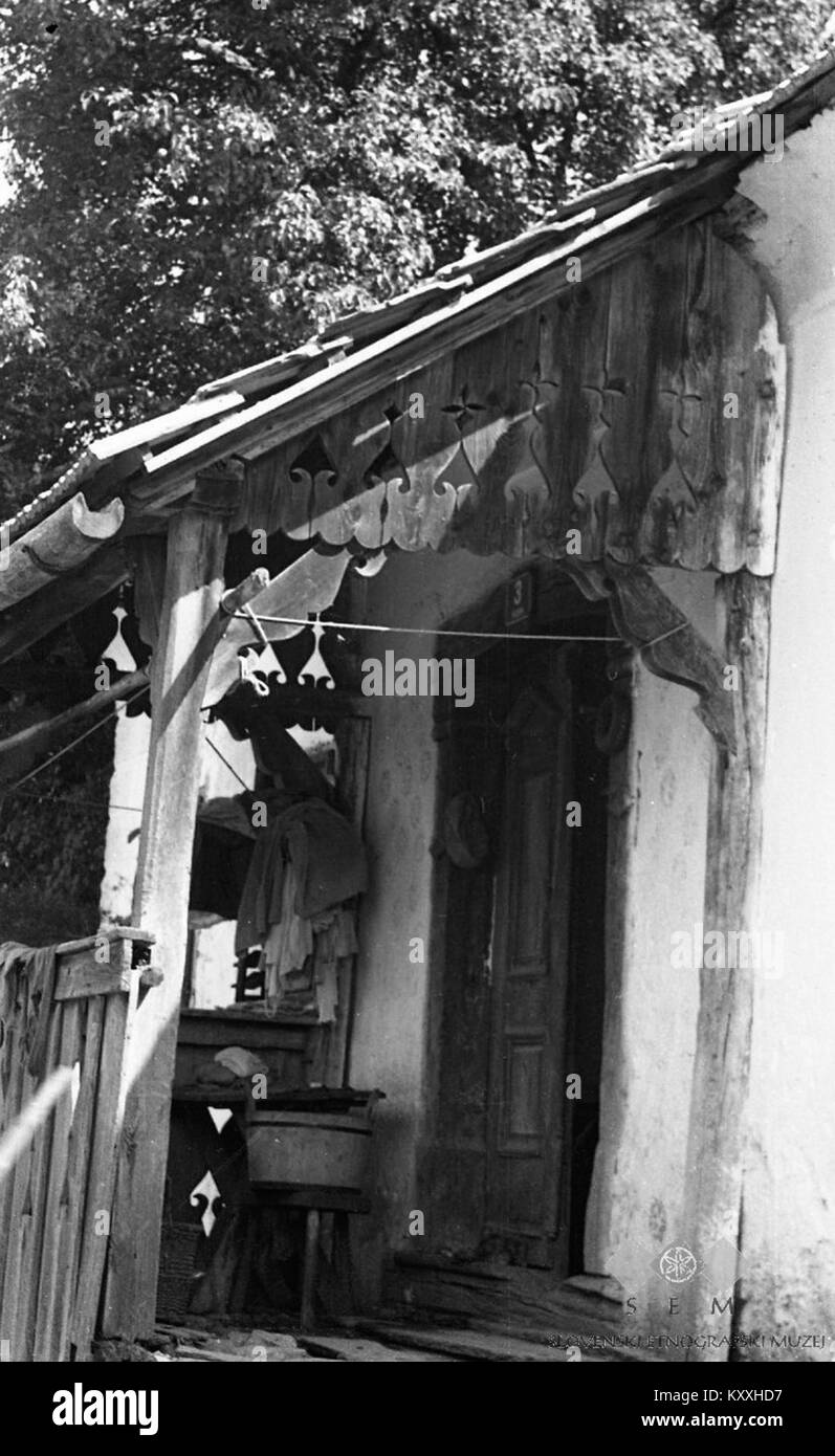 Exterior wooden house porch Black and White Stock Photos & Images - Alamy