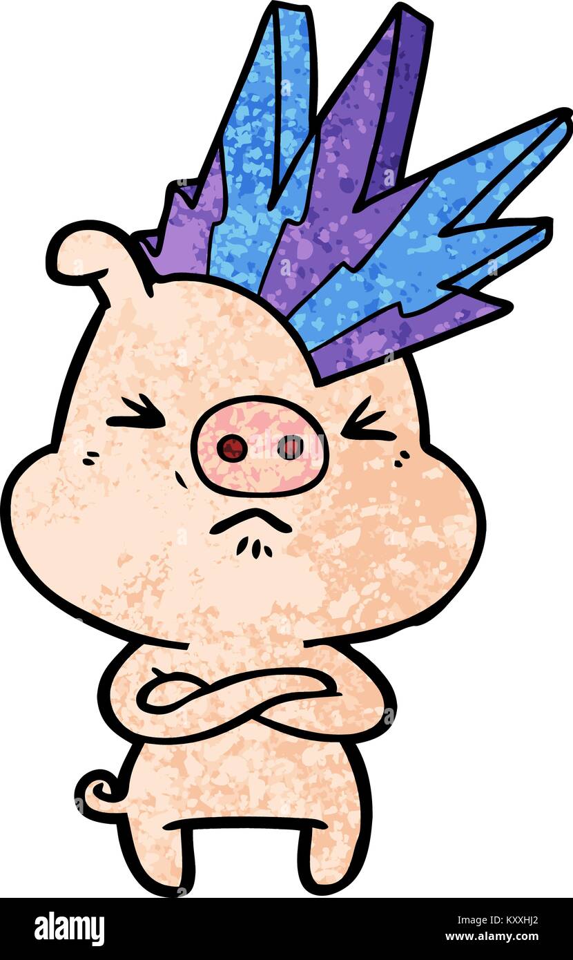 cartoon angry pig Stock Vector Image & Art - Alamy