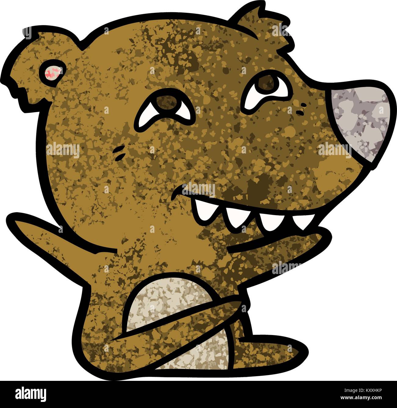 cartoon bear showing teeth Stock Vector Image & Art - Alamy