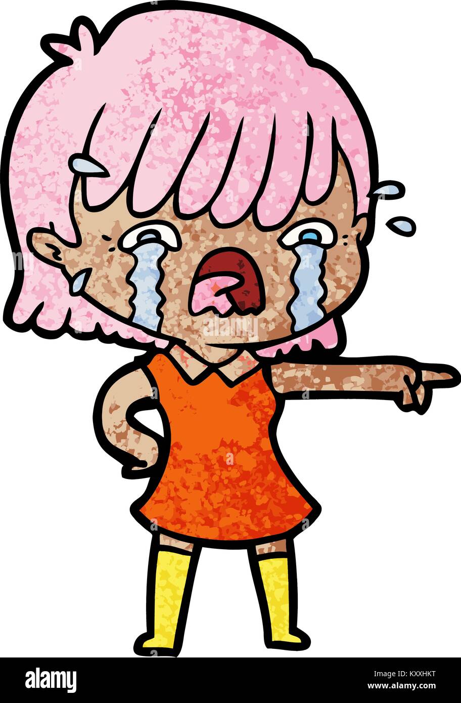 cartoon girl crying Stock Vector Image & Art - Alamy