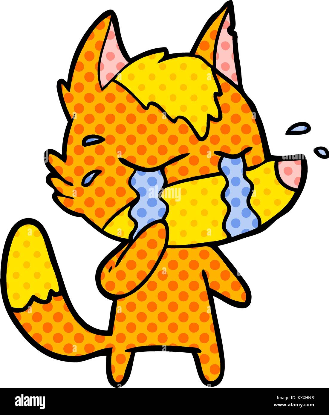 sad little fox cartoon character Stock Vector Image & Art - Alamy