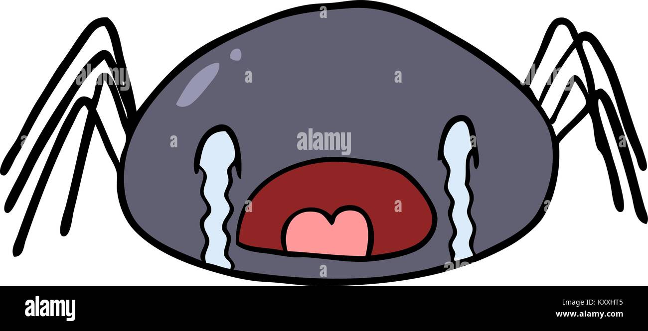 cartoon halloween spider crying Stock Vector Image & Art - Alamy