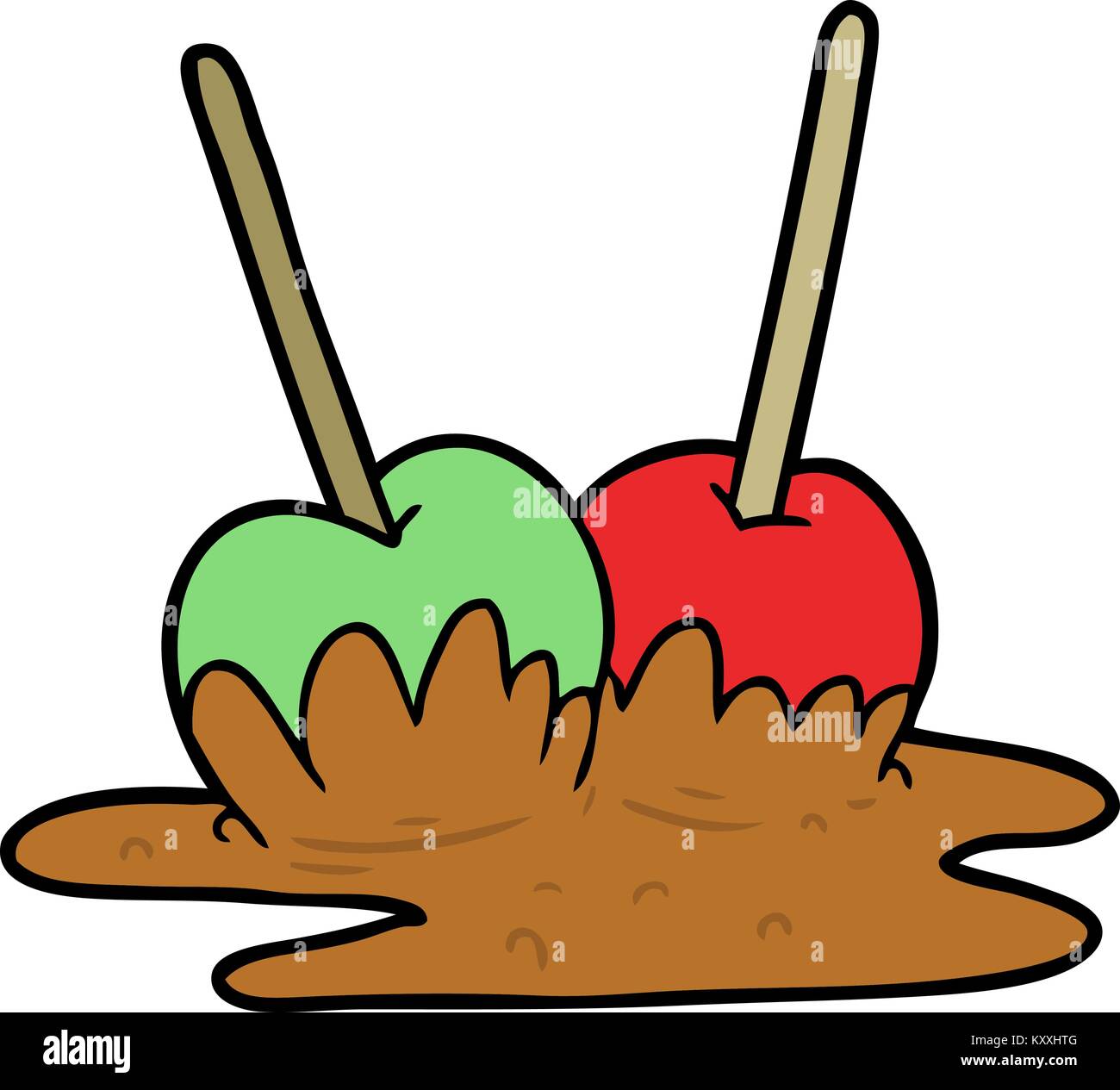cartoon toffee apples Stock Vector Image & Art - Alamy