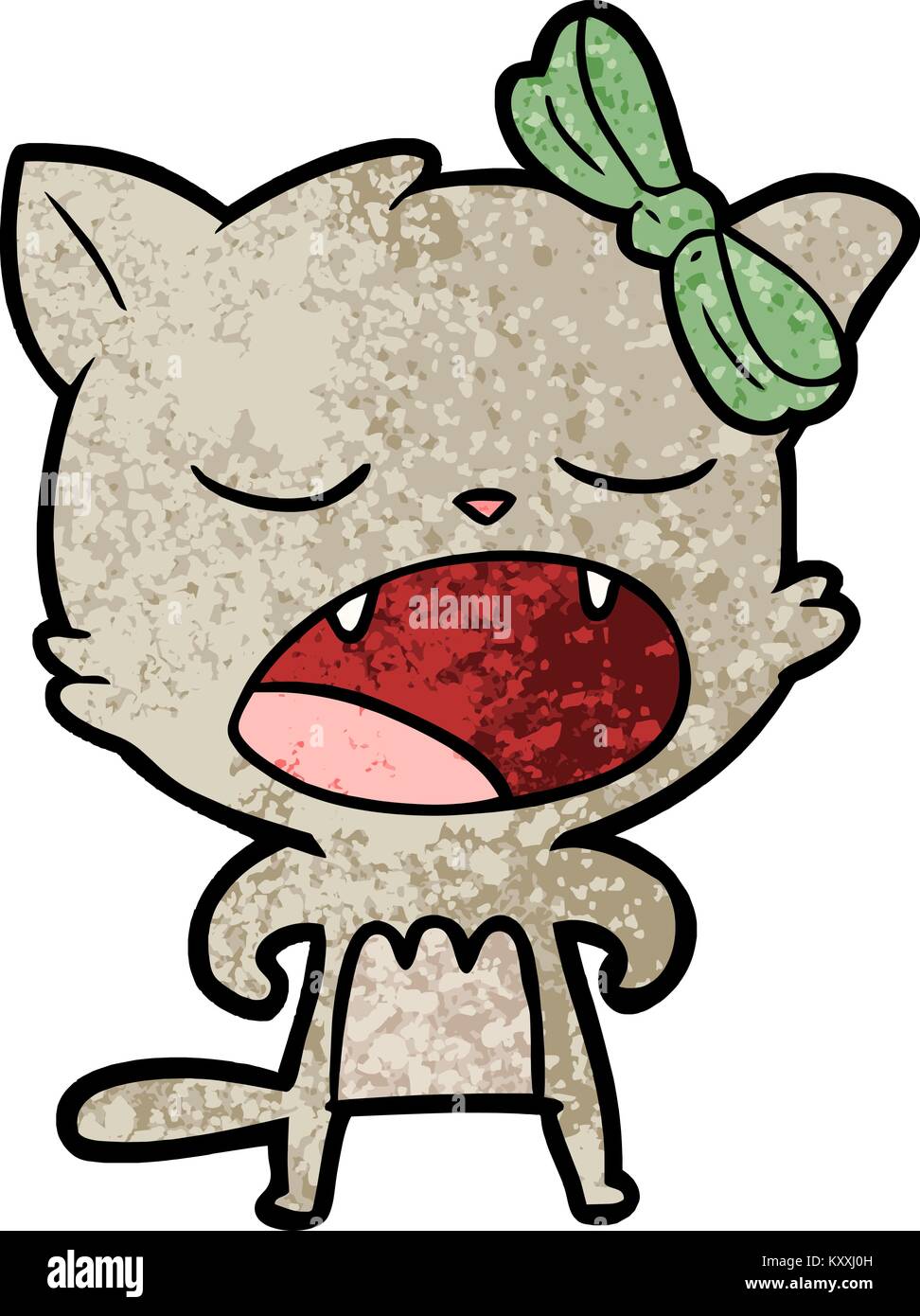 cartoon cat meowing Stock Vector Image & Art - Alamy