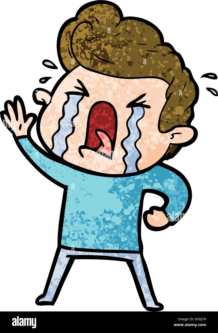 cartoon crying man Stock Vector Image & Art - Alamy