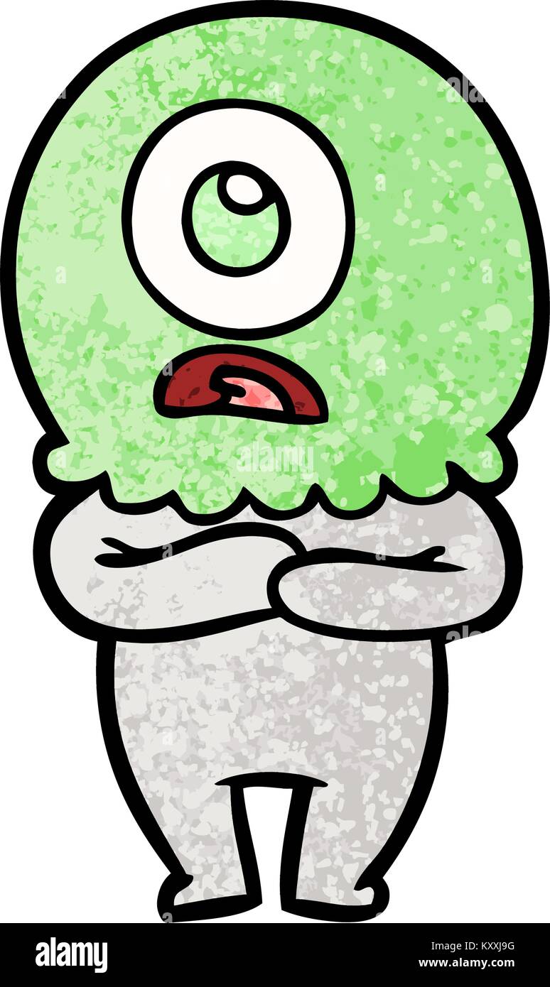 cartoon cyclops alien spaceman Stock Vector Image & Art - Alamy