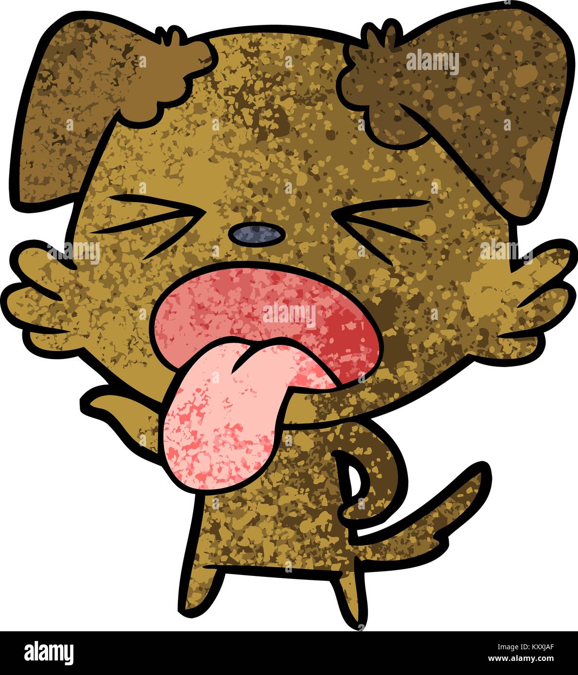 cartoon disgusted dog Stock Vector Image & Art - Alamy