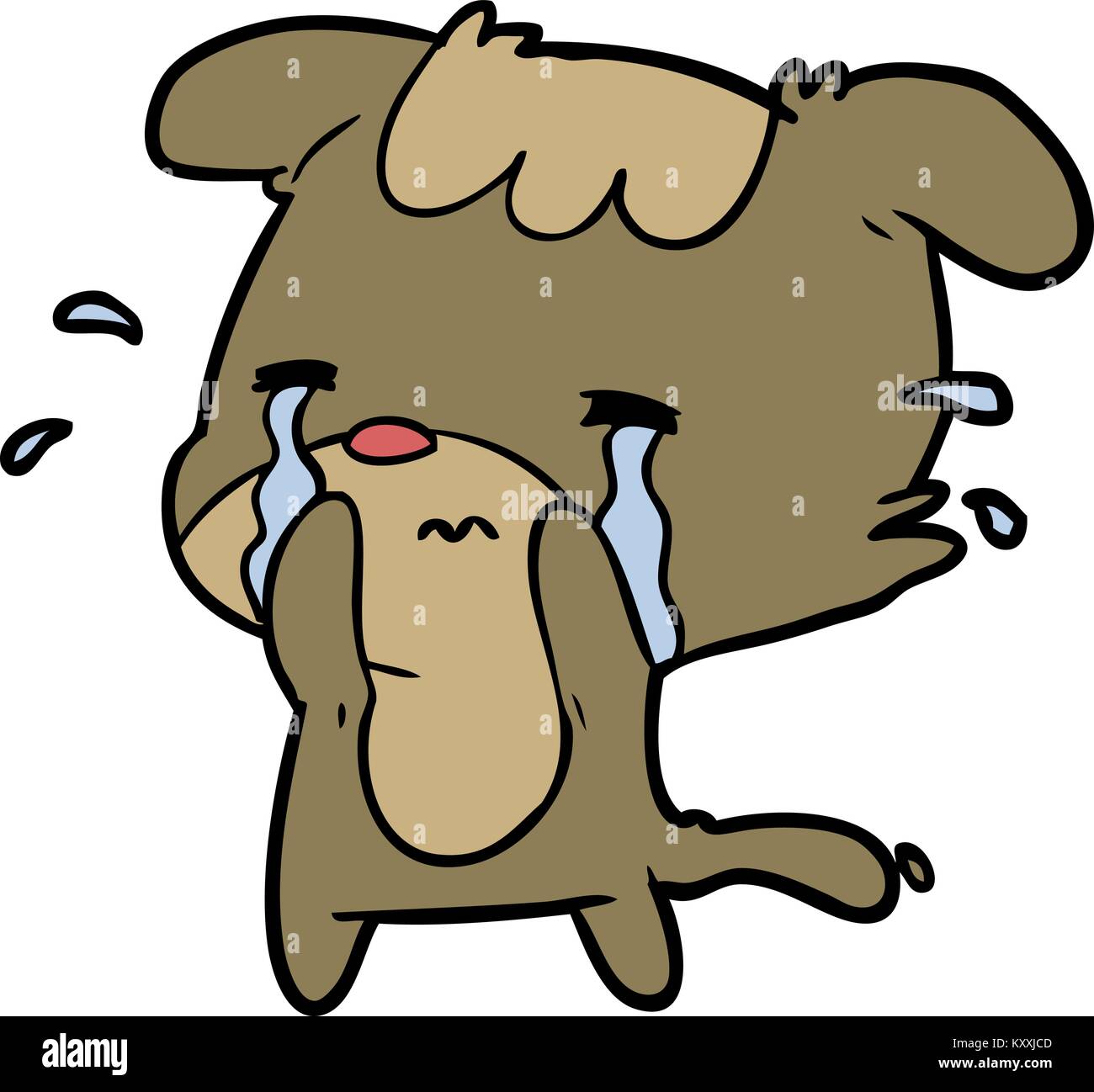 cartoon sad dog crying Stock Vector Image & Art - Alamy