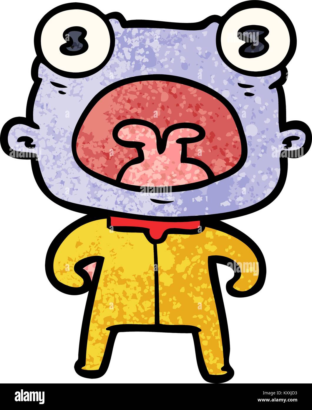 cartoon weird alien shouting Stock Vector Image & Art - Alamy