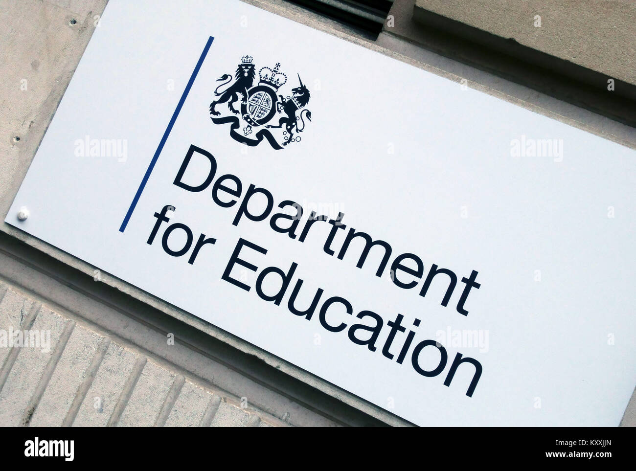 Sign on Department for Education in Westminster, London Stock Photo - Alamy