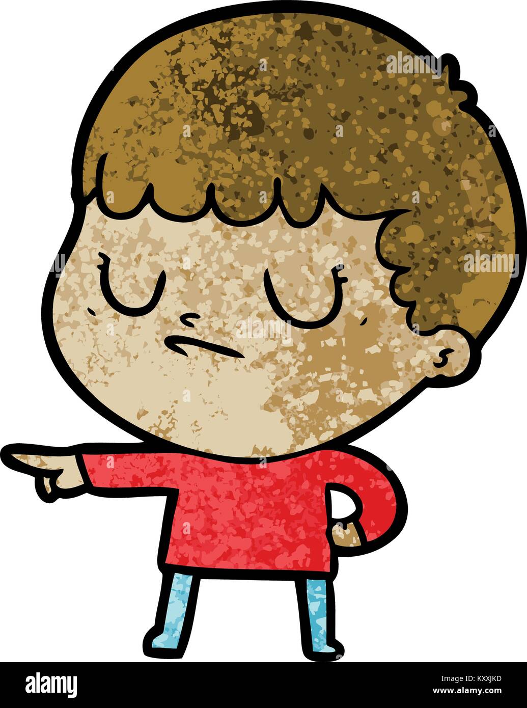 cartoon grumpy boy Stock Vector Image & Art - Alamy